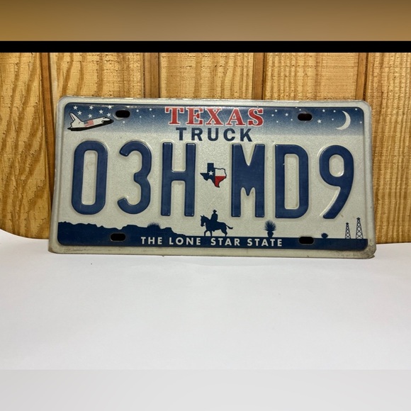 Accents | Texas Truck License Plate Vintage With Space Shuttle And Lone ...